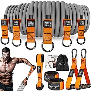 Heavy Resistance Bands 300lbs, Weight Bands for Exercise with Handles, Door Anchor, Carry Bag, Workout Bands for Men, Physical Therapy, Muscle Training, Strength, Slim, Yoga, Home Gym Equipment