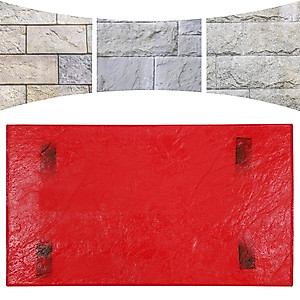 WaShaRoom,Concrete Stamp Mat,Concrete Texture Skin, Concrete Texture Mat,Rectangular Molds for Concrete Plaster Wall Stone Wall Decor,Seamless Stamping Design,Vacuum High-Temperature Heating Molding