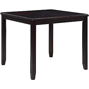 New Classic FURNITURE Gia 5-Piece Table with Four Chairs, Inch, 42" Counter Set, Ebony