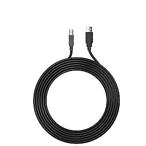 12Ft Extra Long USB-Printer-Cable 2.0 for HP OfficeJet Laserjet Envy; Canon Pixma; Epson Workforce, Stylus, Expression Home; Brother; Silhouette Cameo; Dell Scanner Fax Cord