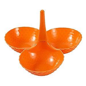 Fruit Tray, Superimposed Decor Candy Plate, Serving Platter, Serving Tray, Dry Fruit Plate for Wedding Home Living Room, Orange