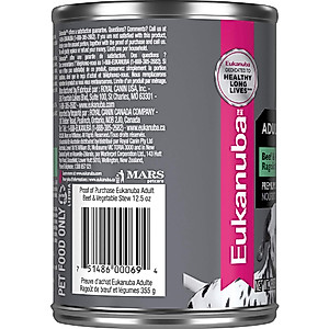 Eukanuba Beef & Vegetable Stew Adult Wet Dog Food, 12.5 oz can (12-count)