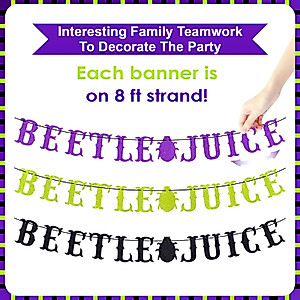Beetle Birthday Party Banner Decorations, Halloween Christmas Glitter Beetle Themed Party Banner Supplies, Xmas Birthday Baby Shower New Year Holiday Party Banners Decor