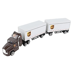 Daron UPS Die Cast Tractor with 2 Trailers