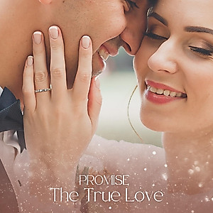 SecreTalk 2.2ct Moissanite Engagement Promise Ring for Women - Diamond Wedding Band 925 Sterling Silver D Color VVS with Certificate of Authenticity (6)