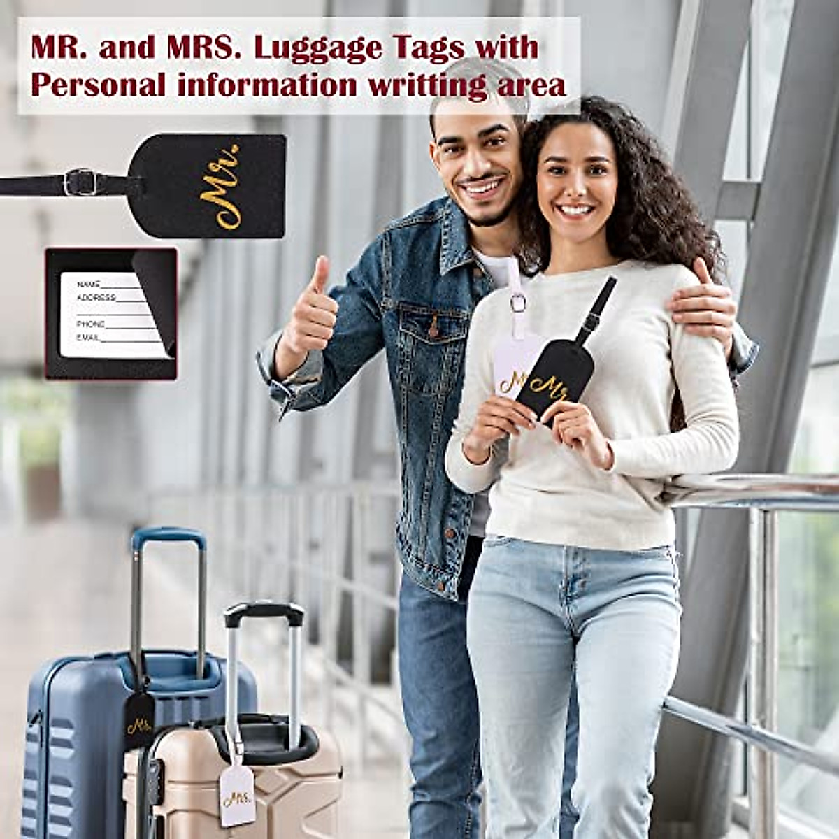 Wedding Gifts for Couples, Bridal Shower Gift Engagement Gifts for Bride and Groom to Be, Mr and Mrs Wine Glasses(17oz) Honeymoon Gifts Wedding Gifts for Newlyweds, Anniversary Couples Gifts