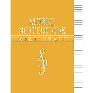 Music Notebook Wide Staff: Blank Sheet Music Writing Notebook For Beginners And Intermediate, Music Manuscript Paper With. 120 Pages 6 Staves Per ... Gift For A Music Producer Or Teacher]