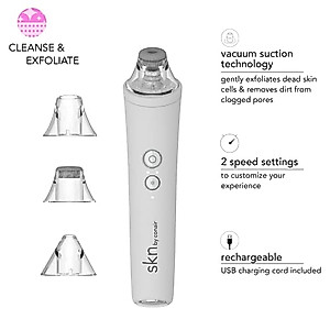 skn by conair Microdermabrasion Facial Tool, Remove Dead Skin Cells and Dirt from Clogged Pores