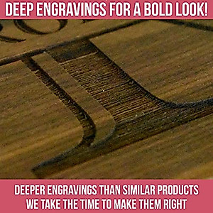 Brew City Engraving - Personalized & Custom Laser Engraved Walnut Cutting Boards - Monogram, Wedding & Family Themed Designs