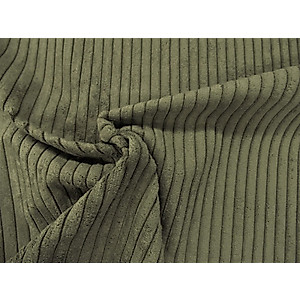 Microfiber Wide Wale Corduroy Upholstery Drapery Fabric Steel Gray FF36