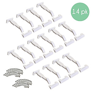 Little Chicks Baby Safety Cabinet and Drawer Locks -14 Pack of Latches - Model CK034