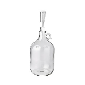 FastRack Stopper/Airlock 1 Gallon Glass Fermenter/Jug, Clear