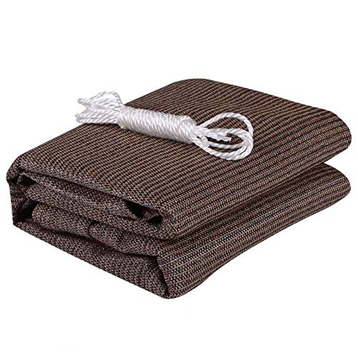 ALXFFBN Balcony Privacy Screen 5 x 0.9 M Coffee Windbreak Net Fence Sunshade Weatherproof HDPE Privacy Protector Balcony Cover with 10 Cable Ties and 33 Ft Rope