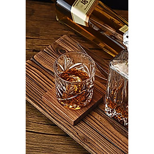 WODEXINGKO Whiskey Decanter Sets for Men, Classic Whiskey Decanter Set with Glasses, Liquor decanter for Bourbon, Scotch, Vodka - Whiskey gifts for men. Bourbon gifts for men. Transparent