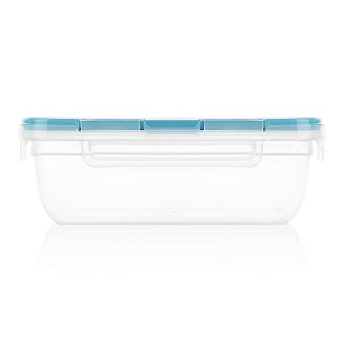 Snapware Total Solution 6-Pc Plastic Food Storage Containers Set with Lids, 8.5-Cup Rectangle Meal Prep Container, Non-Toxic, BPA-Free with 4 Locking Tabs, Microwave, Dishwasher, and Freezer Safe