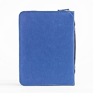 Act Justly Love Mercy Walk Wrap Patch Blue X-Large Faux Leather Bible Cover