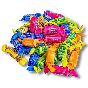 Fruit Chews - 1 Pound Bag - Assorted Candy - Chewy, Fruity and Delicious - Cherry, Lemon, Lime, Orange and Vanilla - QUEEN JAX - Individually Wrapped Candy - Fresh, Mouth Watering and Scrumptious Bulk Candy Bag - Buy In Bulk and Save!