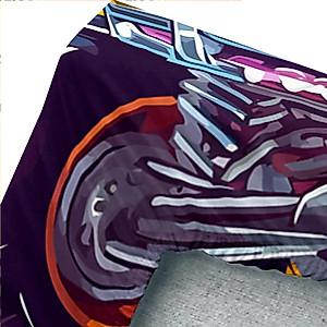 Monster Car 4 Pieces Bed Sheets Soft Washed Microfiber Orange Off Road Bedding Set Fitted Sheet Deep Pockets Top Flat Sheet Room Decor Orange Queen with 2 Pillowcases for Kids Boys and Girls