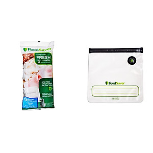 FoodSaver 1-Quart and Gallon Reusable Vacuum Zipper Bags, 26 Count