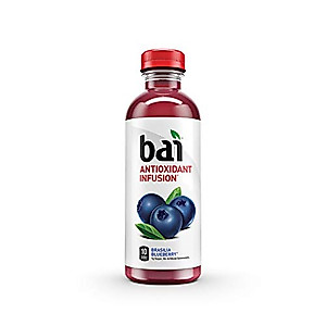 Bai Flavored Water, Brasilia Blueberry, Antioxidant Infused Drinks, 18 Fluid Ounce Bottles, 12 Count