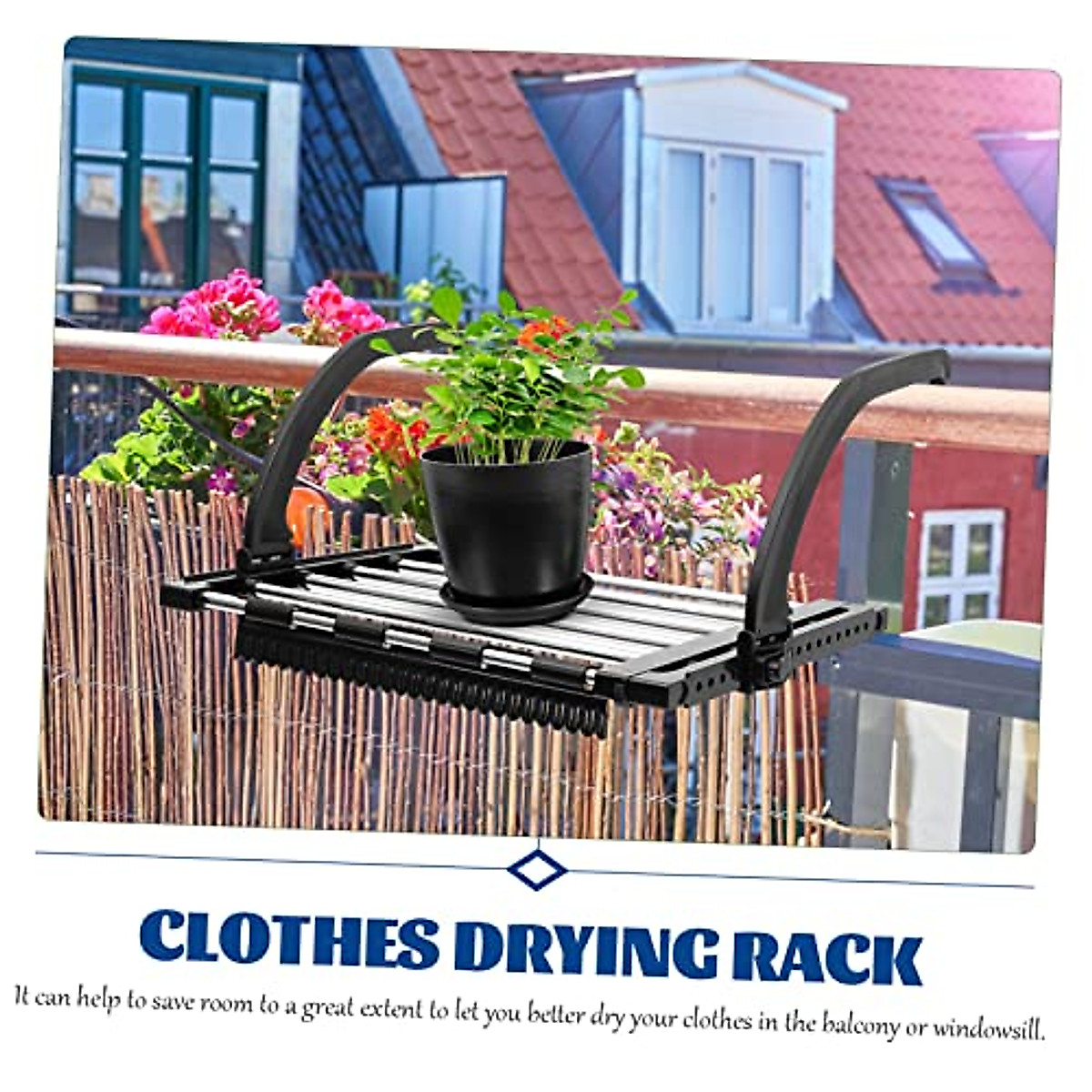 Cabilock Balcony Drying Rack Foldable Hangers Outdoor Towel Rack Folding Hangers Clothes Drying Rack Folding Indoor Laundry Drying Rack Clothes Rack Drying Retractable Drying Rack Large abs