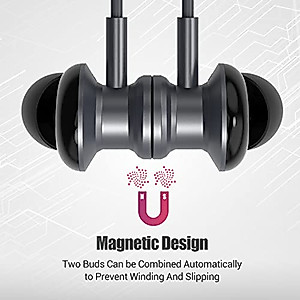 Neckband Bluetooth Headphones 5.2, Around the Neck Bluetooth Headphones 36H Playtime+Fast Charging Running Headphones, Bass+ Neckband Headphones with Noise Cancelling Mic, IPX7 Waterproof, for Sports