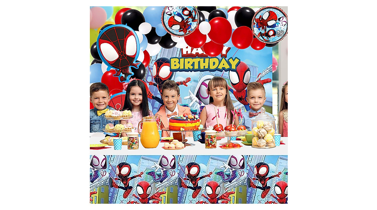 Spidey Birthday Party Supplies - Balloons & Decorations