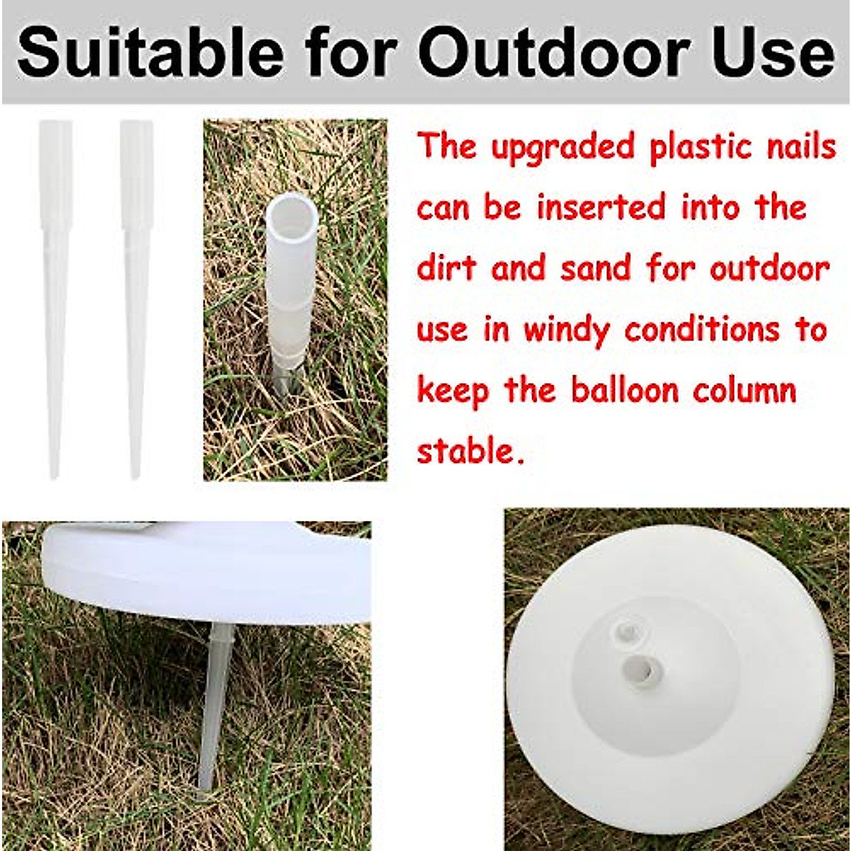 LANGXUN 2 Sets DIY Balloon Column Stand Kits For Birthday Decorations, Wedding Decorations, Party Decorations, Christmas Balloon Decorations