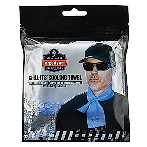 Ergodyne 6603-2PK Chill Its 6603 Cooling Neck Wrap, Long Lasting Cooling Relief, 2-Pack,Blue