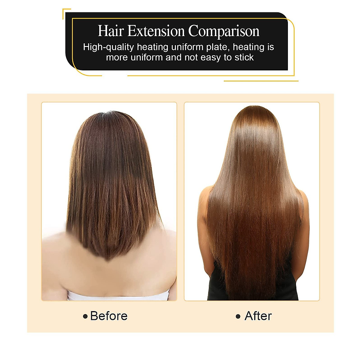 TopWigy Professional Hair Extensions Tool Hair Connector Fusion Heat Iron Connector Wand Temperature Adjustable Melting Tool with US Plug