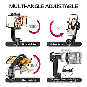 ULANZI SK-03 Selfie Stick Tripod, 64" Professional Stable Phone Tripod Stand for Smartphone/Camera/Gopro, 3 in 1 Extendable Phone Tripod with Detachable Remote for Travel Selfies Video Recording Vlog