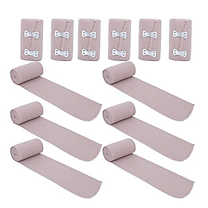 12 PCS Elastic Bandage Wrap,Bandage Compression Elastic Wound Dressing Comfortable for Sports Injury Emergency Aid Tool(7.5cm x 4.5m)