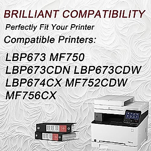 CRG069 High Yield Toner Cartridge Compatible for Canon LBP673 MF750 LBP673CDN LBP673CDW LBP674CX MF752CDW MF756CX Printers Cyan