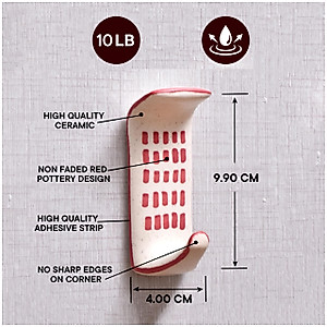 IndianShelf 3 Unique Adhesive Coat Hooks Sticky Hooks Shower Hooks for Loofah Self Adhesive Towel Holder No Damage Wall Hangers Towel Hooks for Bathrooms Key Hooks for Wall Checked Kitchen Wall Hooks