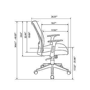 Brenton Studio® Radley Mesh Low-Back Task Chair, Blue/Black