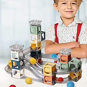 Magnetic Building Blocks Maze Marble Run Brain Game and STEM Toy for Boys and Girls