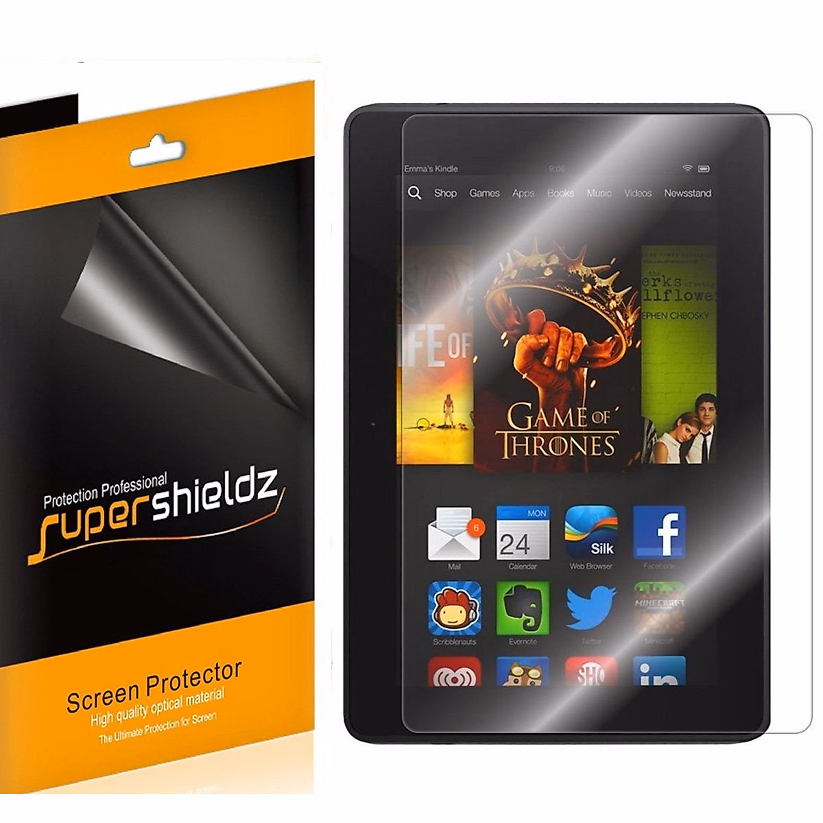 Supershieldz (3 Pack) Anti Glare and Anti Fingerprint (Matte) Screen Protector Designed for Kindle Fire HDX 7 inch Tablet (2013 Release Only)