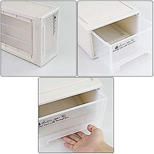 Rinboat 12 Quart Plastic Stacking Storage Drawer Unit Front Box, 1 Pack
