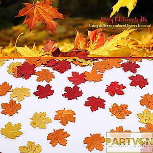 Fall Decor Party Table Scatter Confetti - Thanksgiving Day Maple Leaves Foil Metallic Sequins Confetti Autumn Fall Wedding Baby Shower Party Sprinkles Confetti Decorations