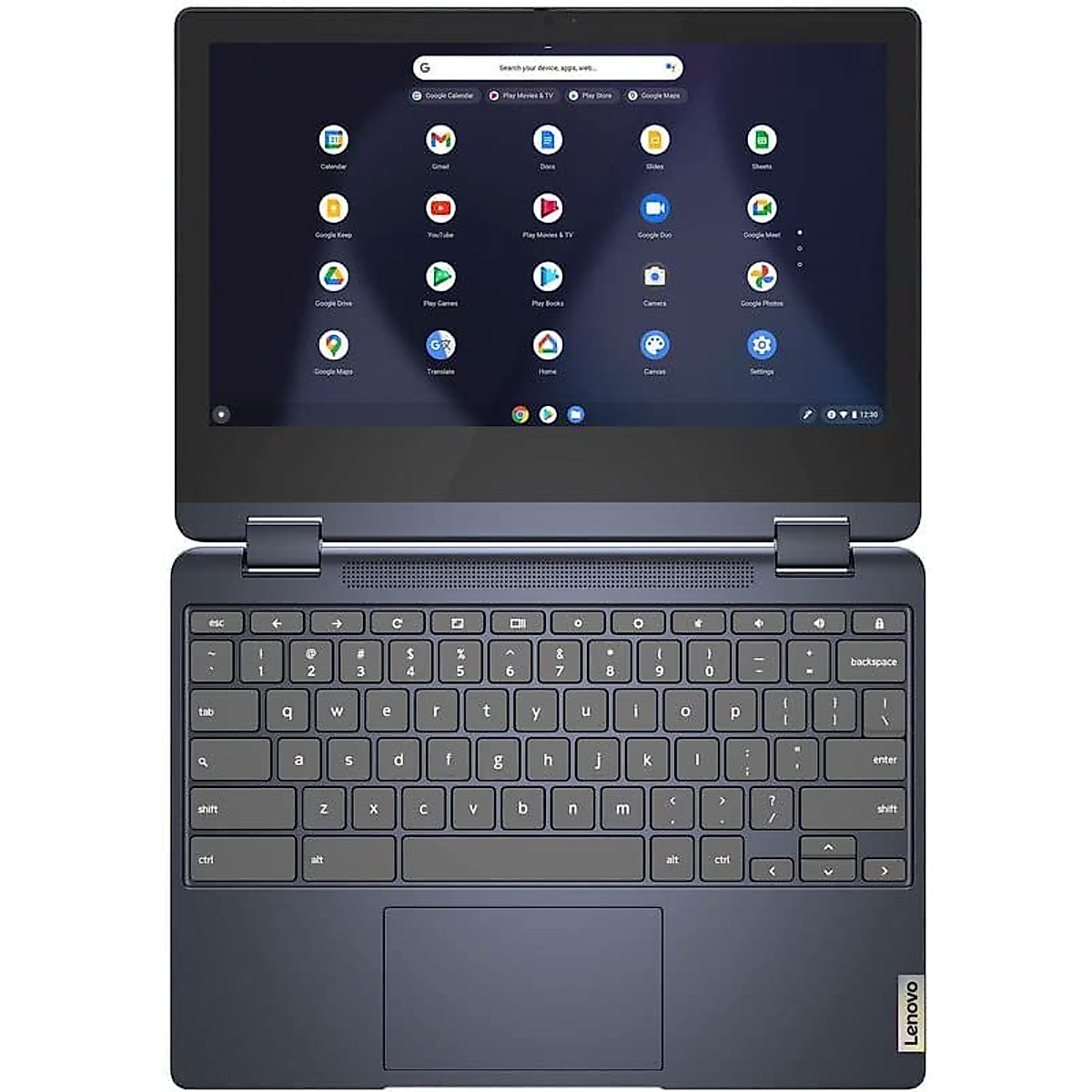 2022 Lenovo Flex 3 Touchscreen Chromebook, 2-in-1 11.6" HD for Business and Student Laptop, MT8183 CPU, 4GB LPDDR3, 64GB eMMC, Webcam, Blue, Chrome OS (Renewed)