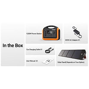 OUPES 1200W Solar Generator with 200w Panels Included, 992Wh Lifepo4 Power Station 3 x 1200W AC Outlets, Best for Camping Home Use, Power to RV/Van Trip