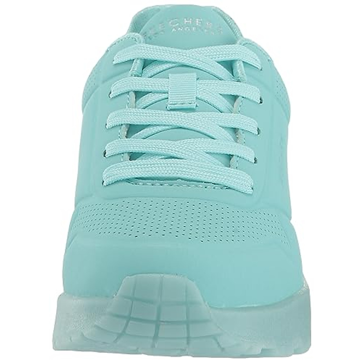 Skechers Kids Girls Uno Ice Sneaker, Turquoise, 2 Little Kid