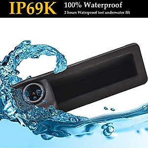 HD 1280x720p Rear Reversing Backup Camera Rearview License Plate Camera Night Vision Ip68 Waterproof Compatible for X5 X1 E39 E53 E82 E88 E84 E90 E91 E92 E93 E60 E61 E70 E71 E72 2002-2011