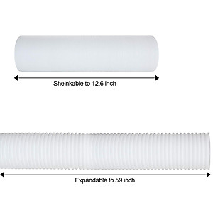 Portable Air Conditioner Universal Exhaust Hose 5 Inch Diameter 59" Long Clockwise Thread Room Airconditioner AC Vent Replacement Tube