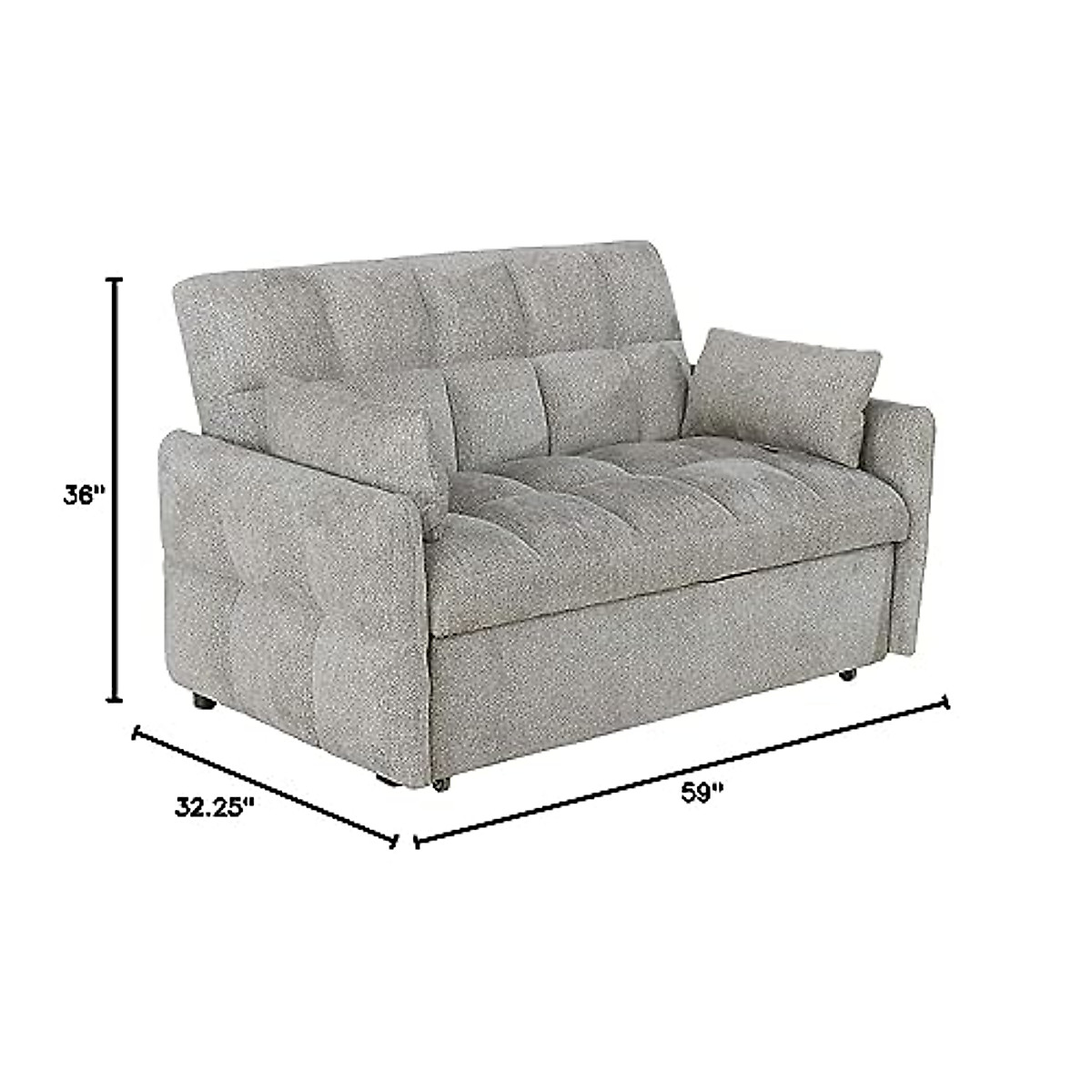 Coaster Furniture Cotswold Tufted Cushion Sleeper Sofa Bed Beige Sofa Bed 508307