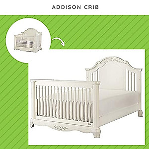 CC KITS Full-Size Conversion Kit Bed Rails for Select Bassett Baby Cribs (Pearl)