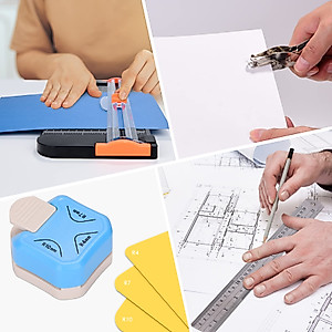 Office Supplies Set, Include 12 Inch Paper Cutter，Replacement Blade*2，3 in 1 Corner Rounder Punch, Corner Cutter，Steel Rulers, 6 inch and 12 inch，Hole Punch*1,Small Business Supplies