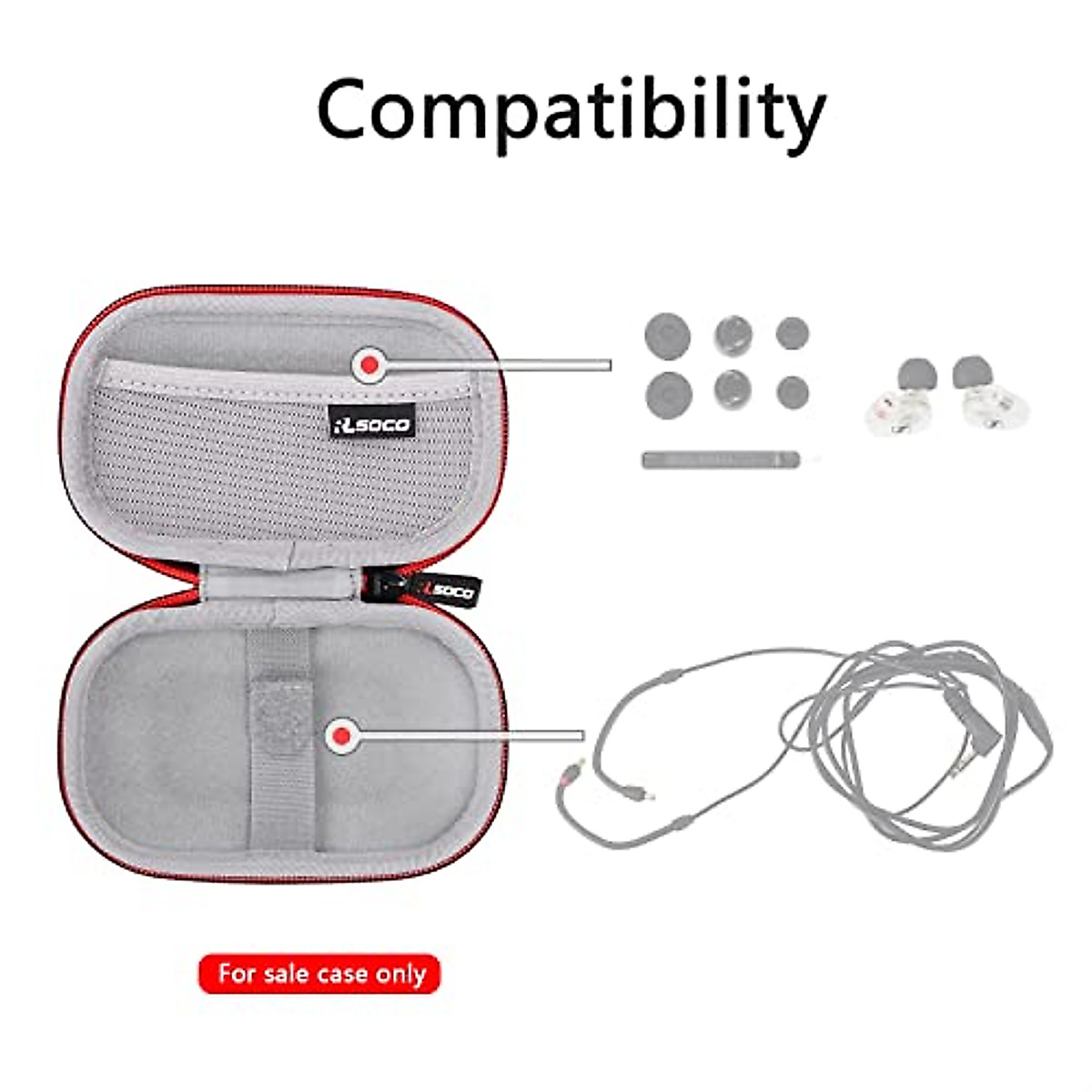 RLSOCO Case for Sennheiser IE 300/IE 100 PRO/IE 80 S/IE 600/IE 800/IE 900 in-Ear Audiophile Headphones