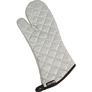 San Jamar 801SG17 Silicone Temperature Protection Oven/Freezer Mitt, 17" Length, Silver