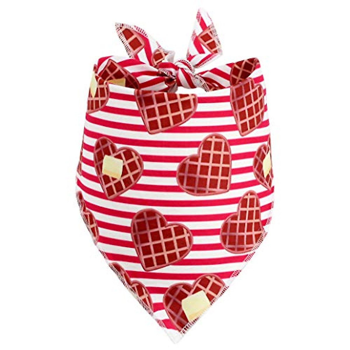 Valentines Day Dog Bandana 2 Pack - Triangle Bibs Pet Scarf for Small Dogs Puppy Cat